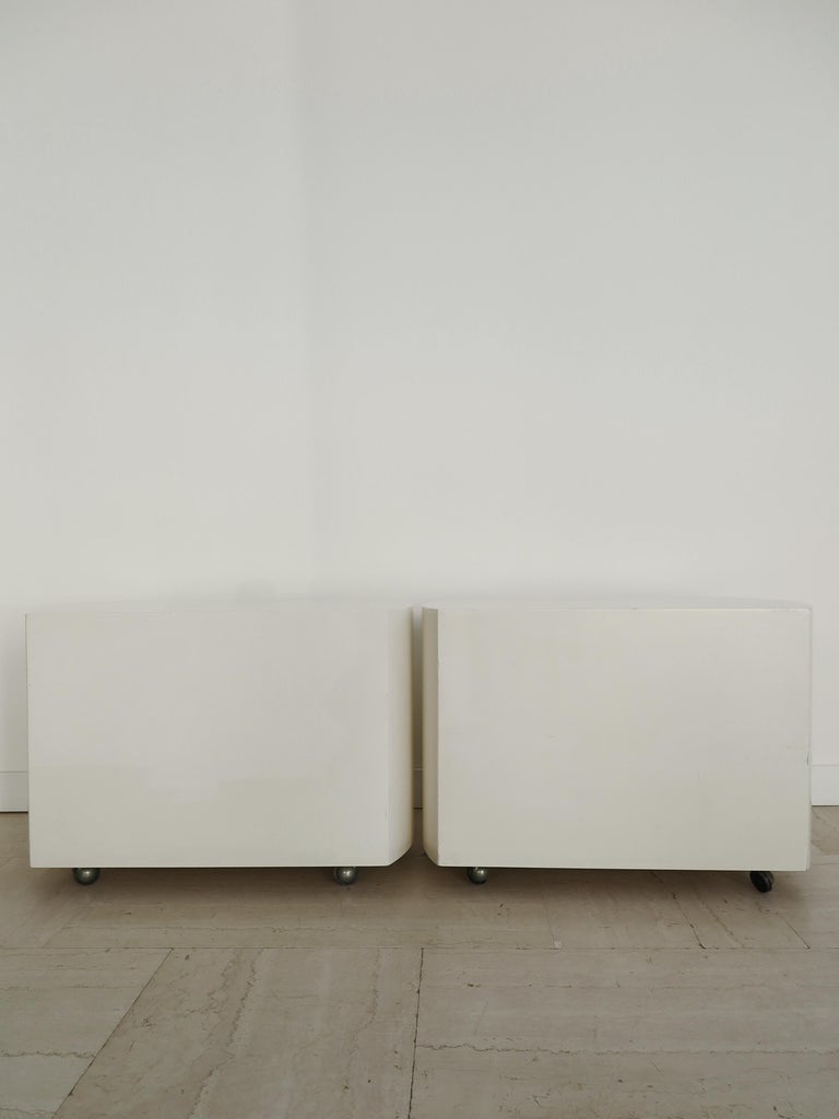 Katzuide Takahama for Simon Gavina Italian White Wood Nightstands ...