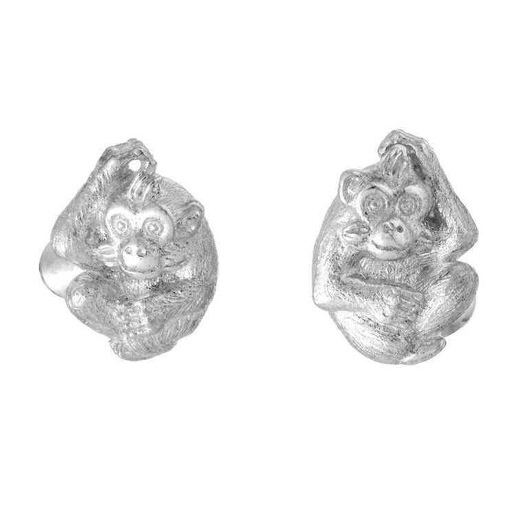 Simon Harrison Chinese Zodiac Monkey Cufflink For Sale at 1stDibs