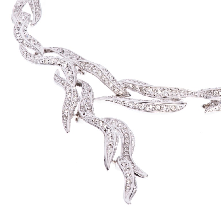 Simon Harrison Flaming Heart Drop Crystal Necklace For Sale at 1stDibs