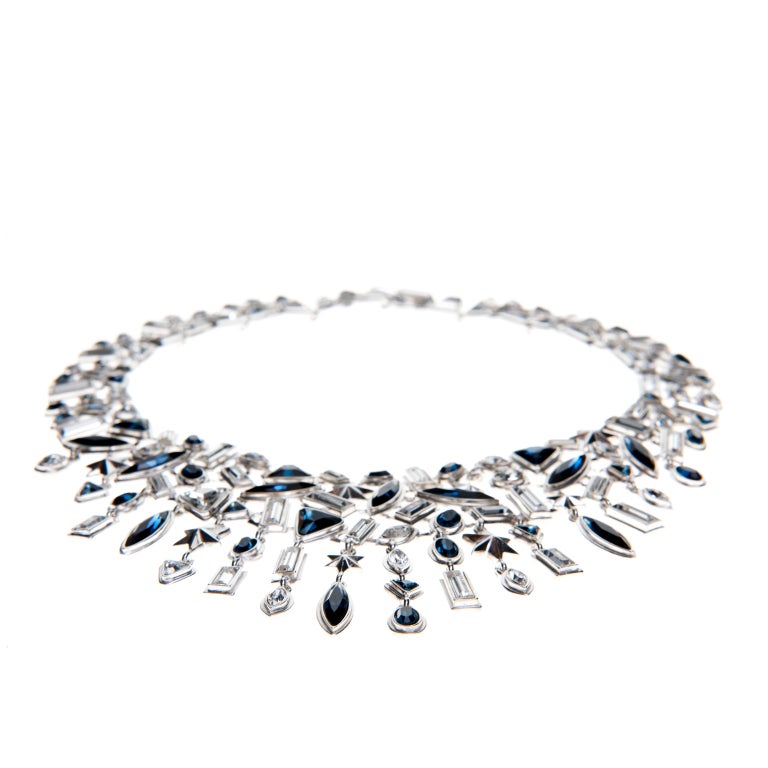 Simon Harrison Galaxy and Stars Crystal Necklace For Sale at 1stDibs