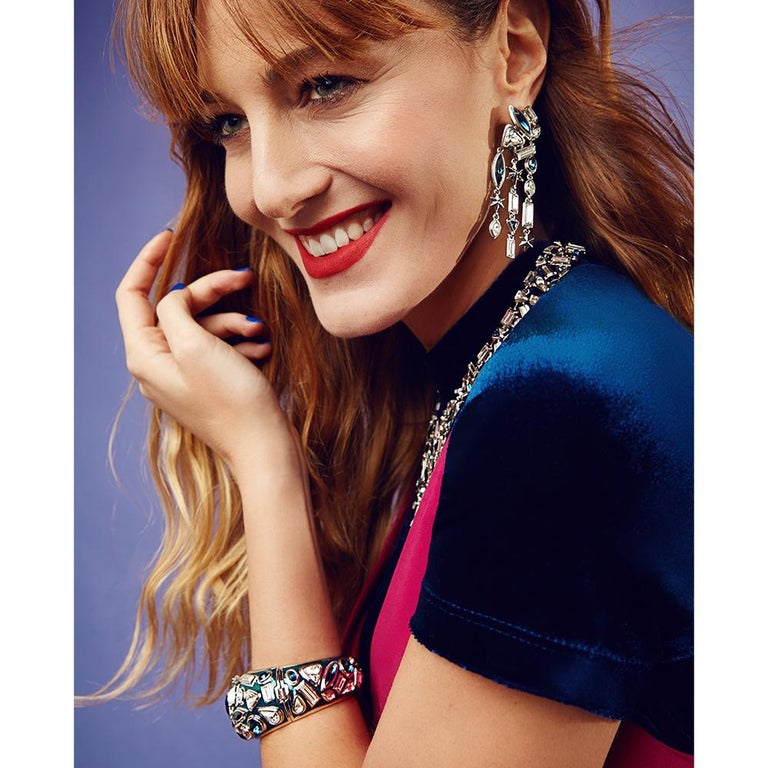 Simon Harrison Galaxy and Stars Crystal Necklace For Sale at 1stDibs