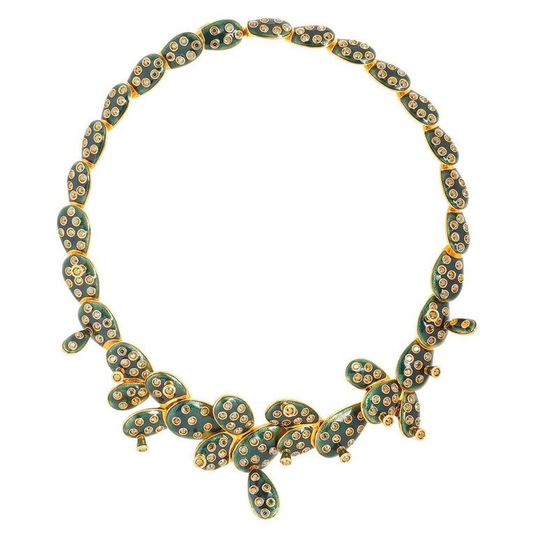 Simon Harrison Gold Kahlo Necklace For Sale at 1stdibs