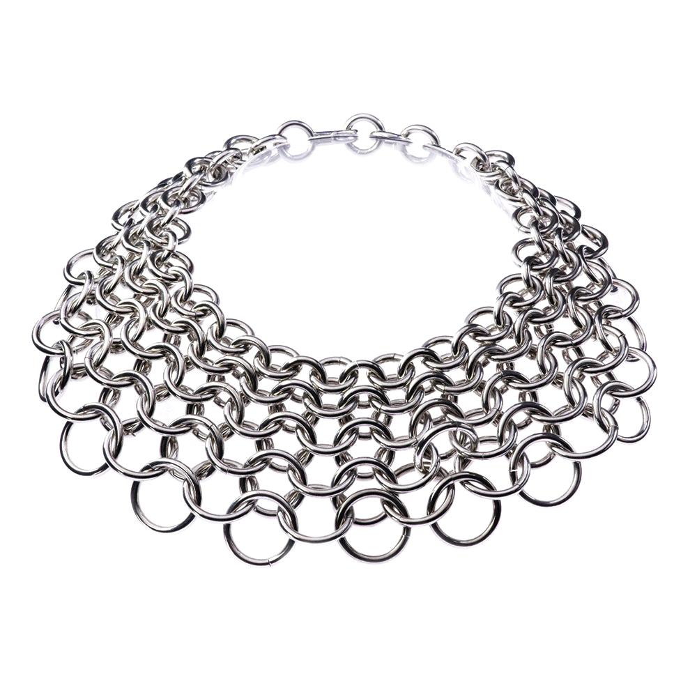 Simon Harrison Joan Small Stainless Steel Chain Mail Necklace For Sale ...