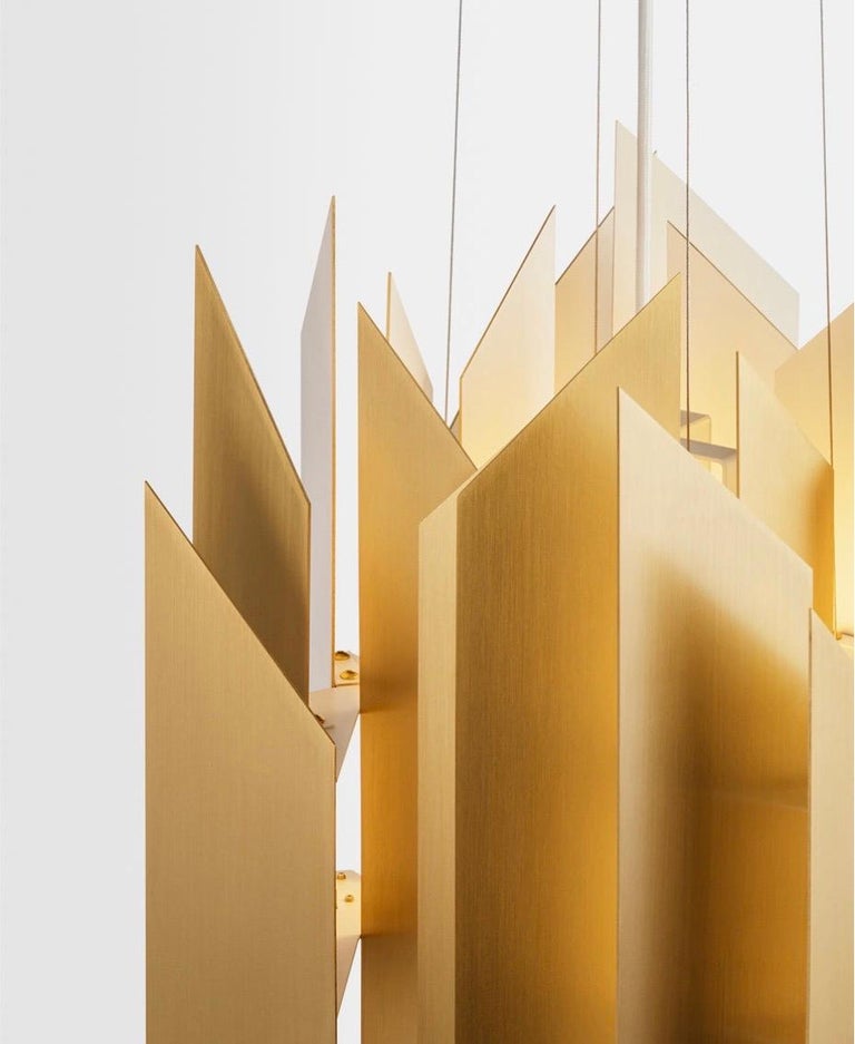 Large Brass Divan Pendant by Simon Henningsen - Lyfa Denmark For Sale ...