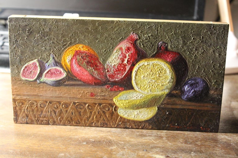 Simon Kozhin - Still life with lemon and pomegranate For Sale at 1stDibs