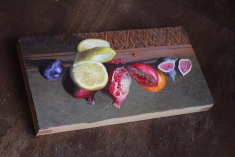 Simon Kozhin - Still life with lemon and pomegranate For Sale at 1stDibs