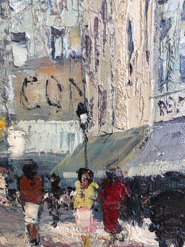 Simon Kramer - Busy street in Montmartre, Paris For Sale at 1stDibs