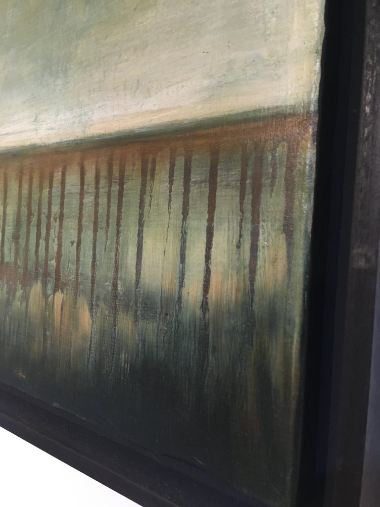 Simon Ledson - K-11/L - contemporary abstract green and black surf ...