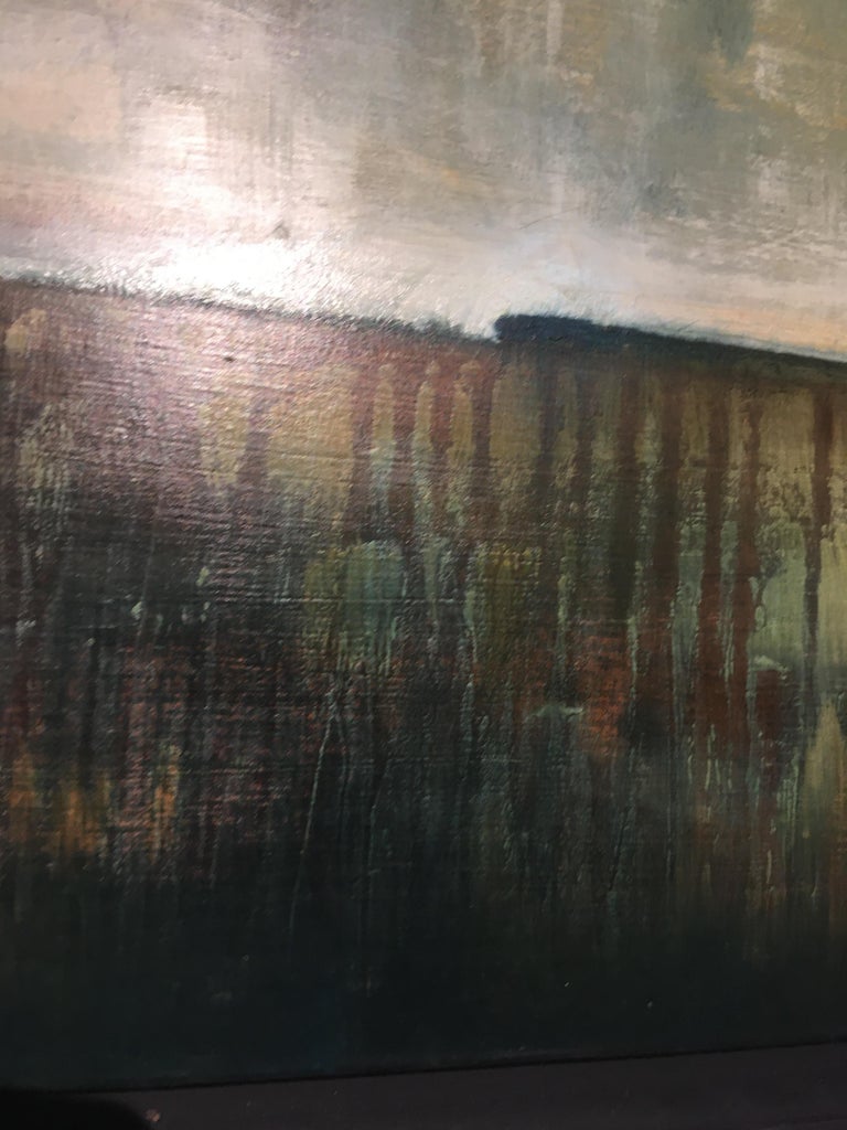 Simon Ledson - K-11/L - contemporary abstract green and black surf ...