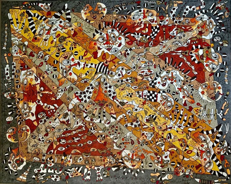 Simon Richard Halimi - Still Alive - Large Abstract Painting Yellow ...
