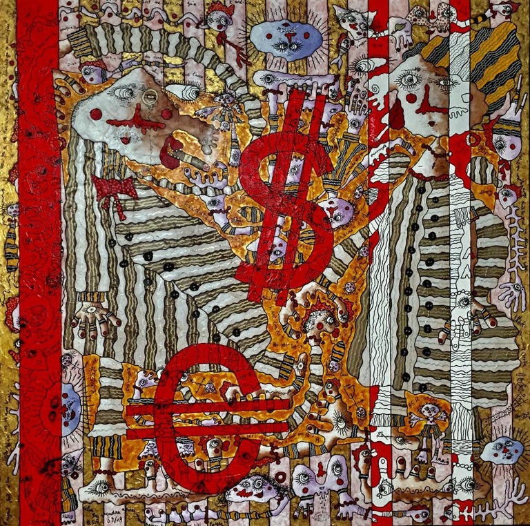 Simon Richard Halimi - The Predators - Large Abstract Painting Black ...