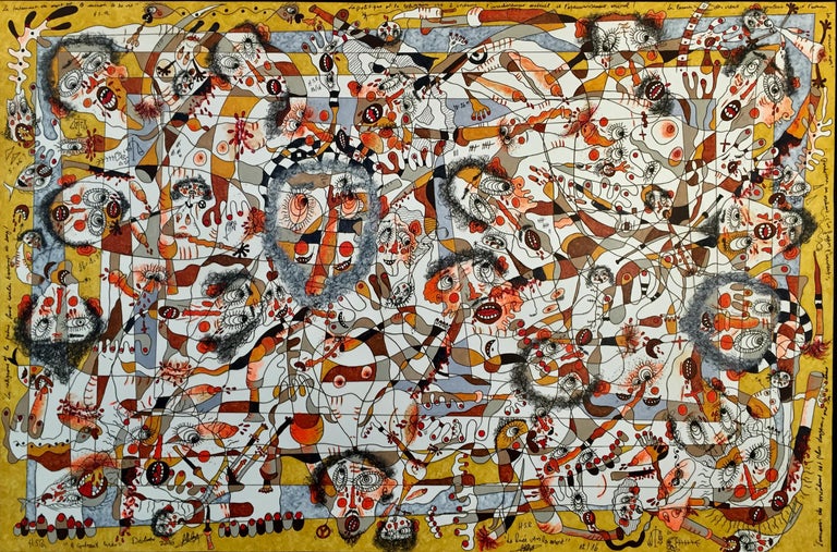 Simon Richard Halimi - With Pulled Knives - Large Abstract Painting ...