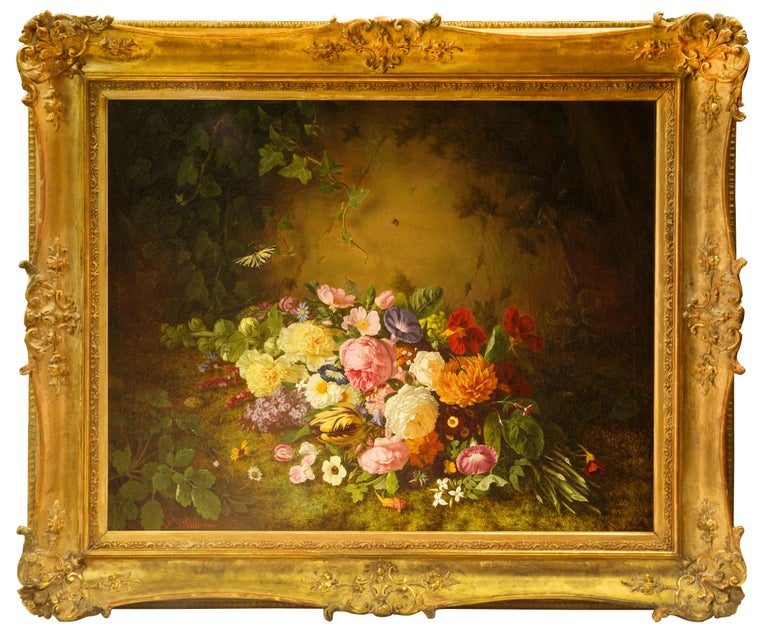 Simon Saint-Jean - Bouquet of Wildflowers and Roses by Simon Saint Jean ...