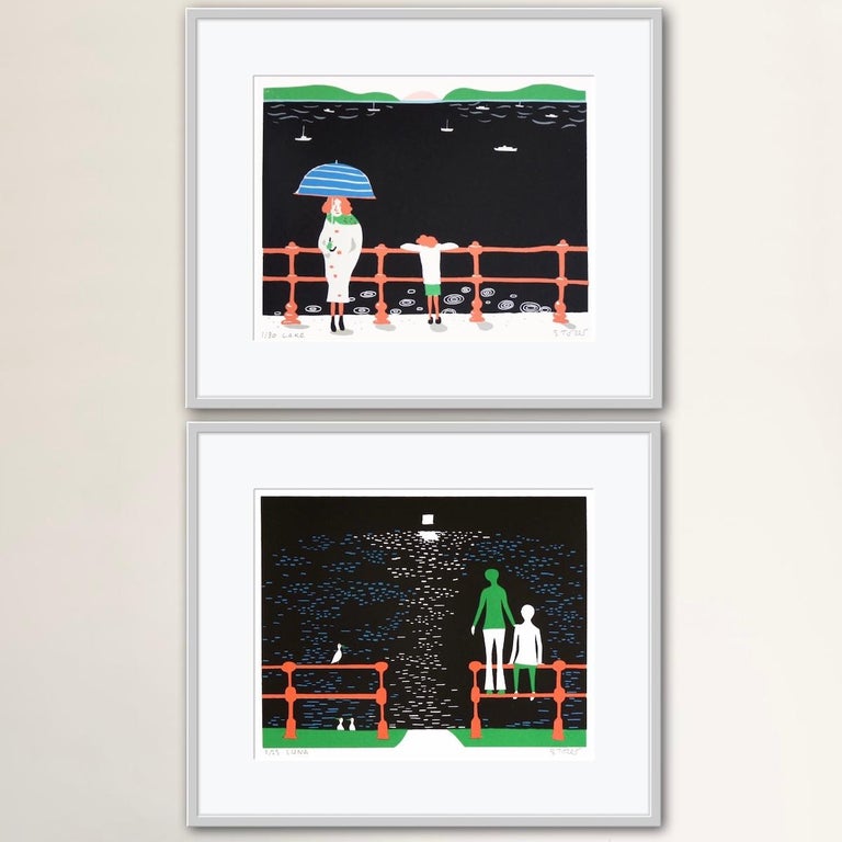 Simon Tozer - Lake Walk and Luna Diptych by Simon Tozer For Sale at 1stDibs