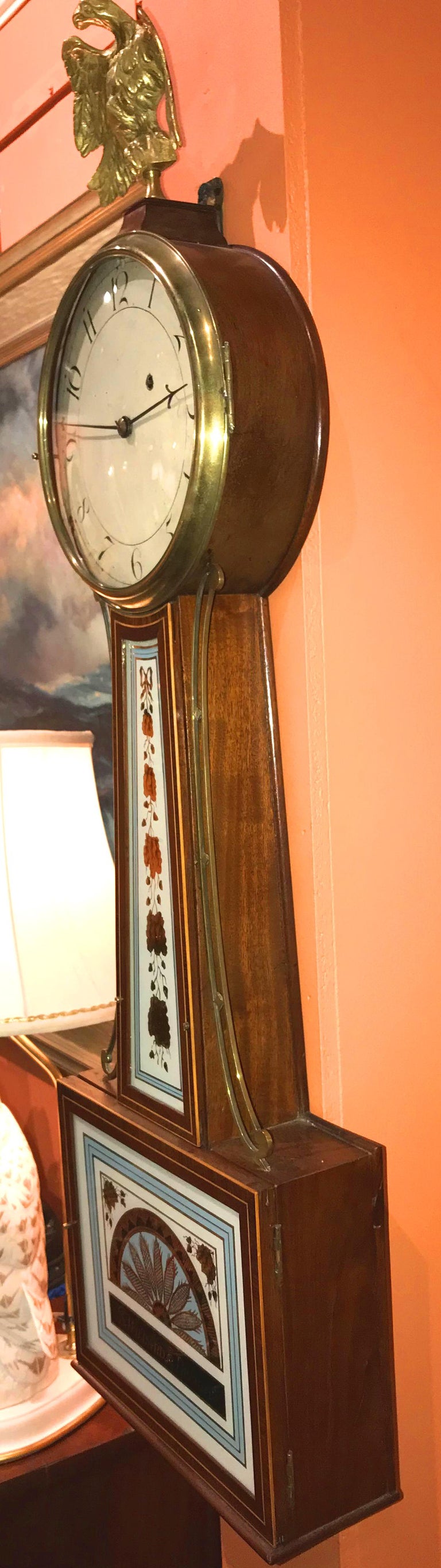 Simon Willard Patent Timepiece Banjo Clock with T Bridge Movement at ...