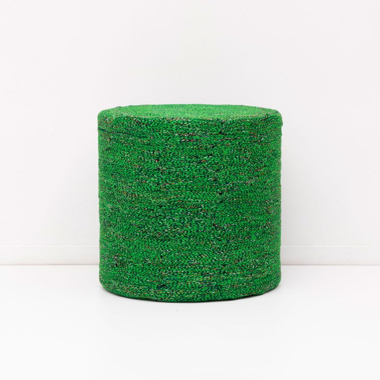Simone Post - Tabouret souple - Vert En vente sur 1stDibs