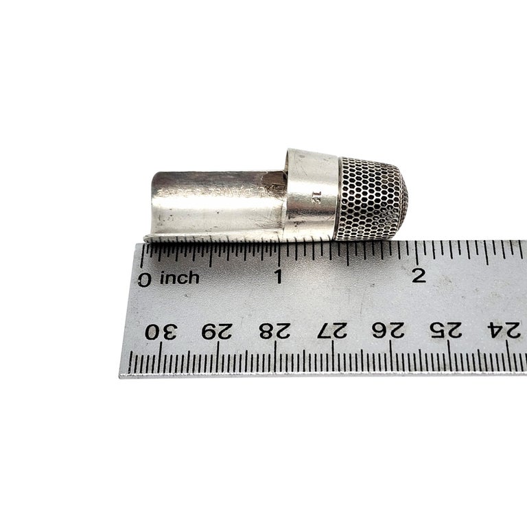 Simons Bros Sterling Silver Long Thimble For Sale at 1stDibs