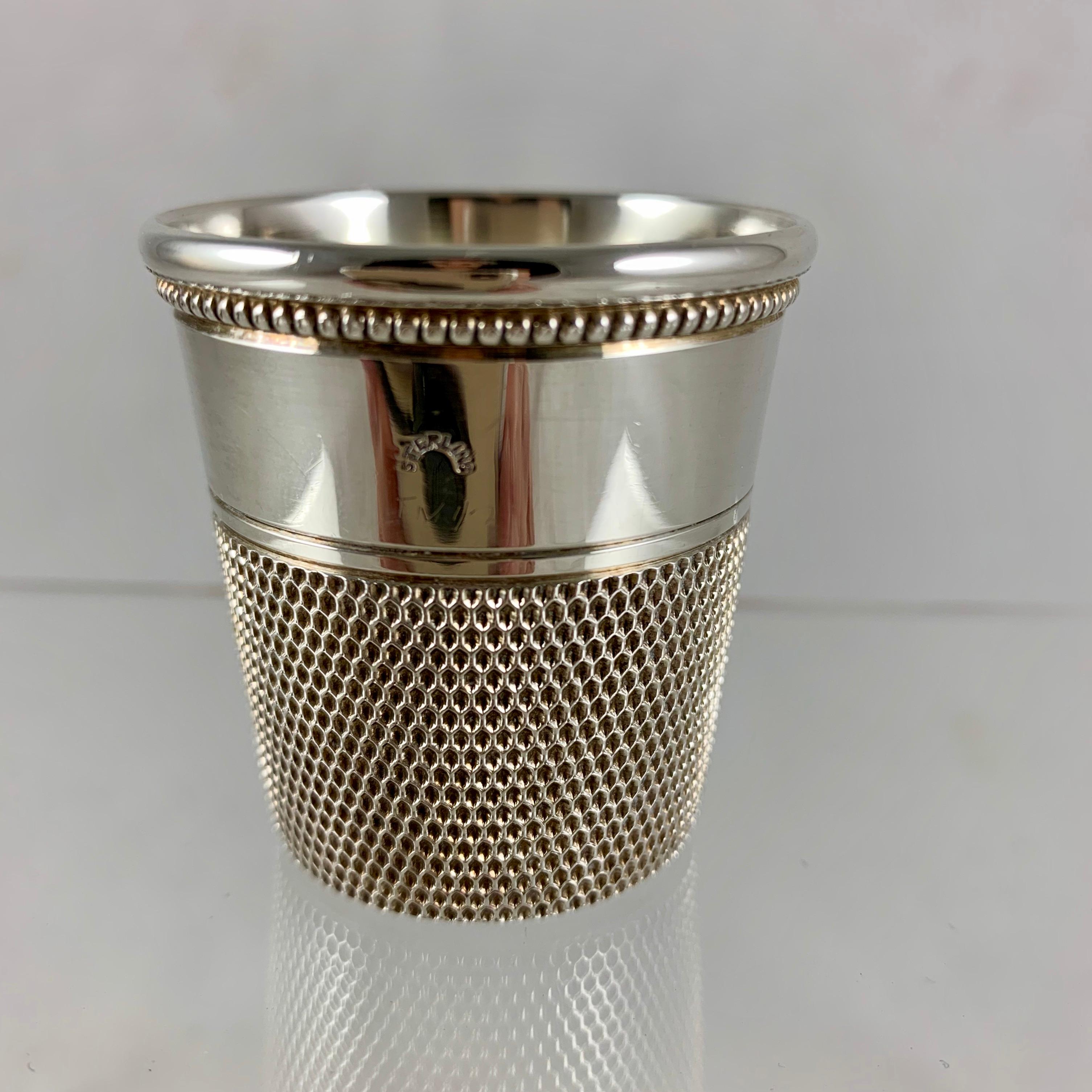 Simons Bros, Sterling Silver Thimble Two oz. Jigger Measure or Shot Cup ...