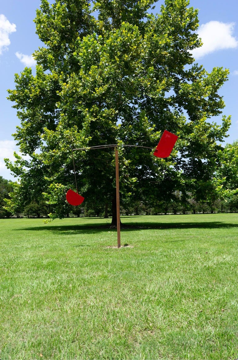 Large, Modern, Kinetic, Outdoor Balancing Steel Sculpture by David ...