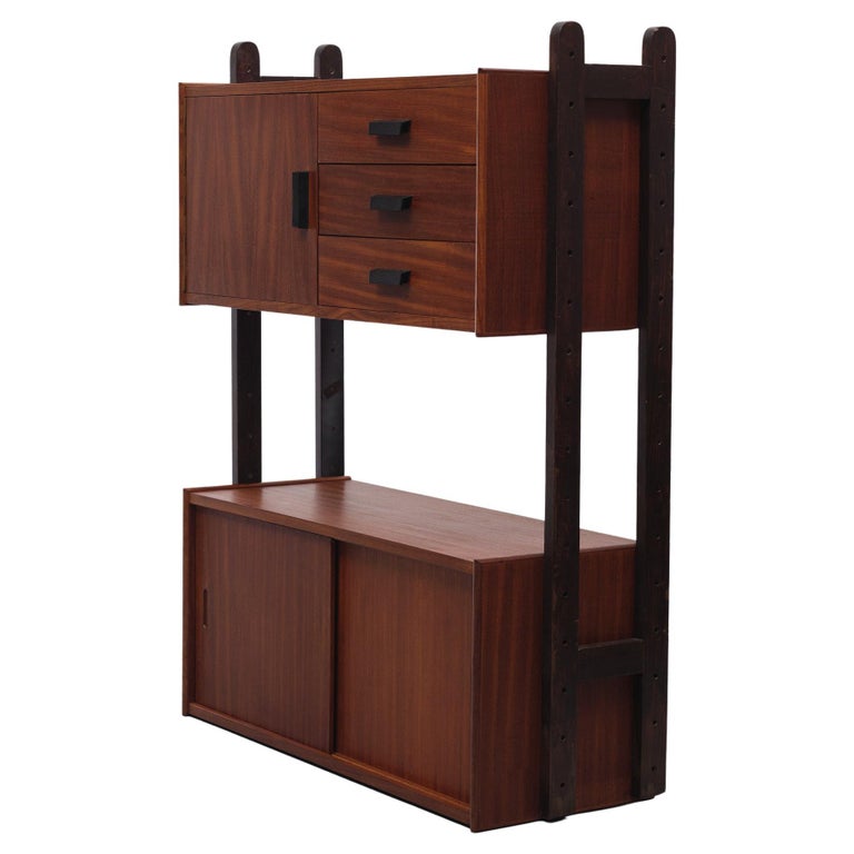 Simpla Lux Teak Wall Unit Holland, 1960s at 1stDibs