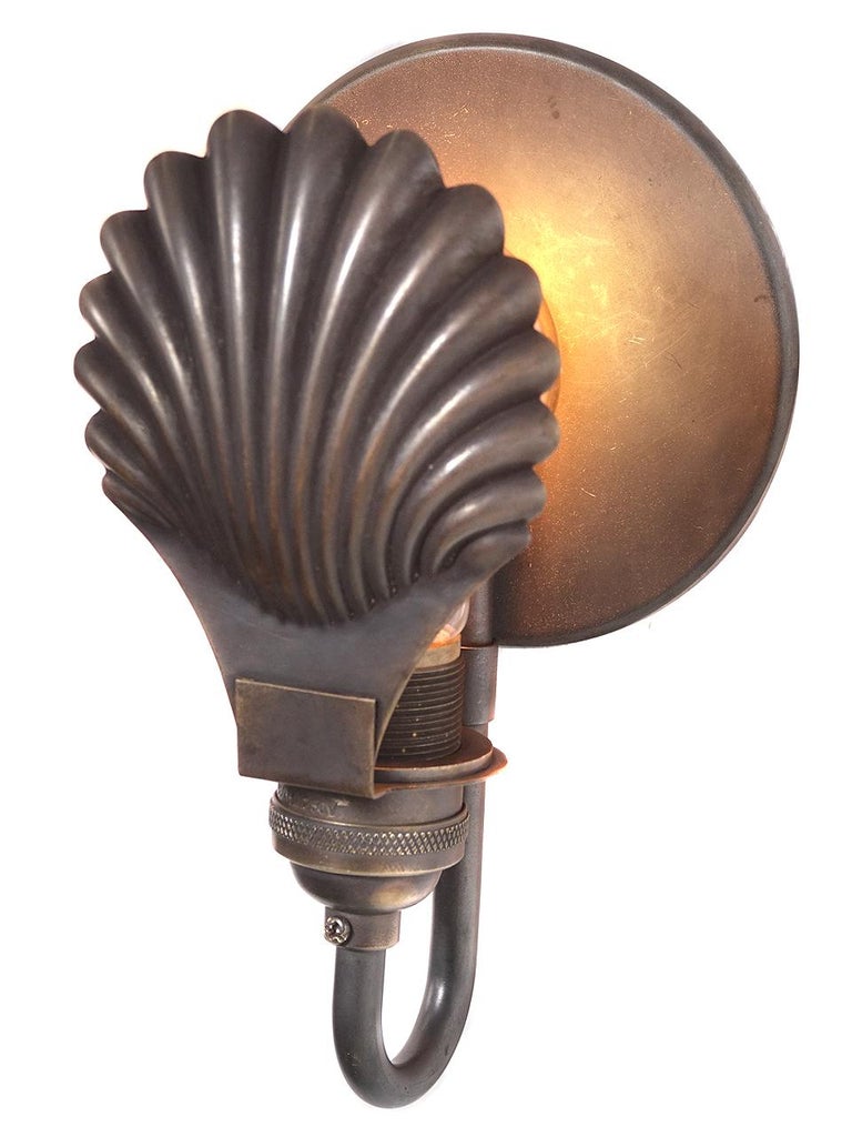 Simple and Elegant Seashell Sconce For Sale at 1stDibs