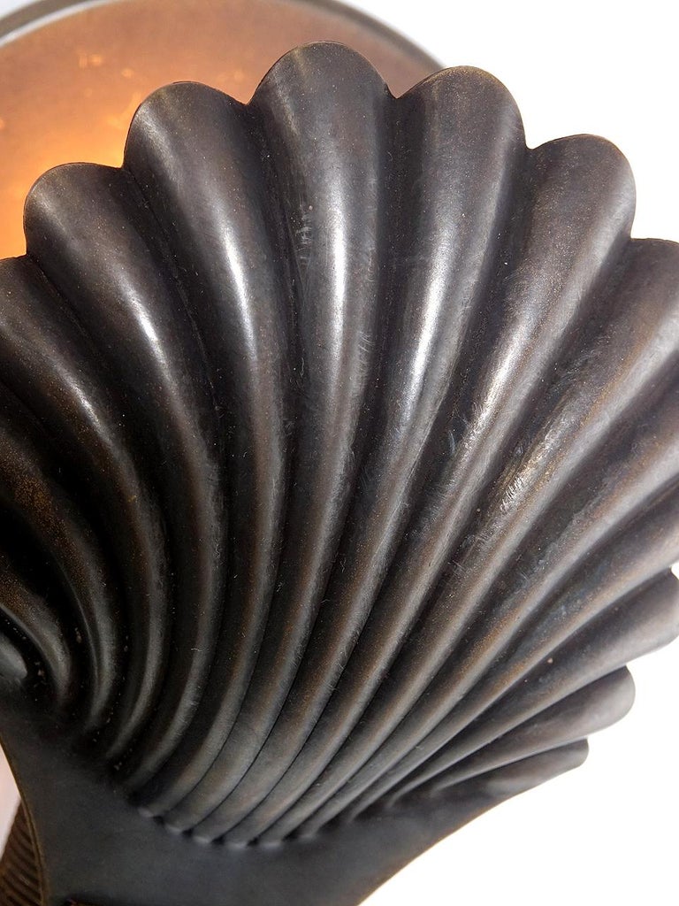 Simple and Elegant Seashell Sconce For Sale at 1stDibs