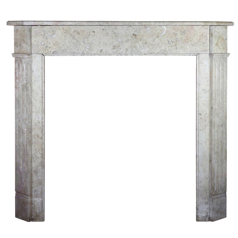 Simple French Petite Antique Fireplace Surround in Comblanchien Marble ...