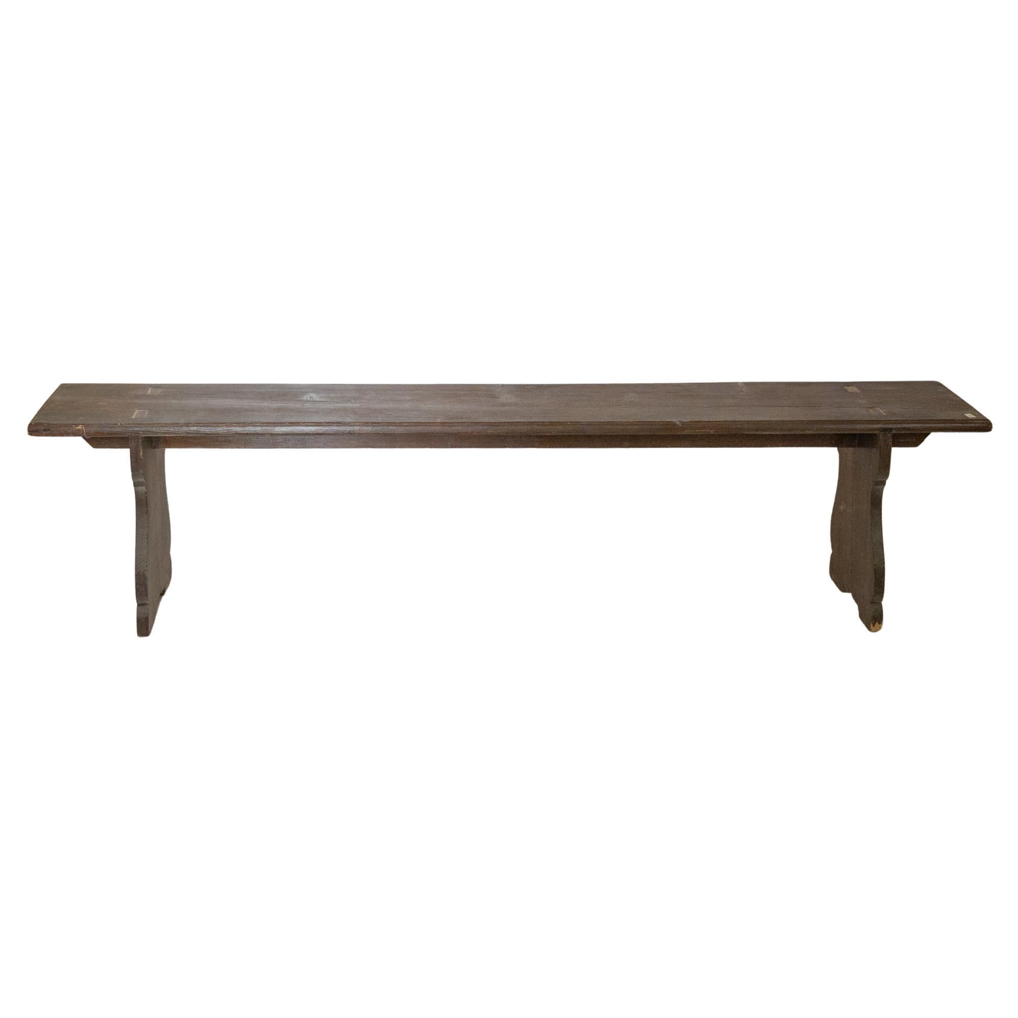 Simple Wooden Convent Bench at 1stDibs