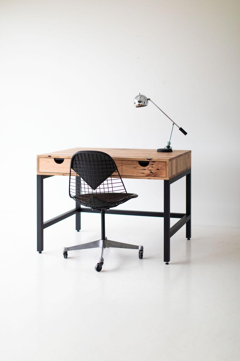 Simple Modern Desk, Reclaimed Oak and Walnut For Sale at 1stDibs ...