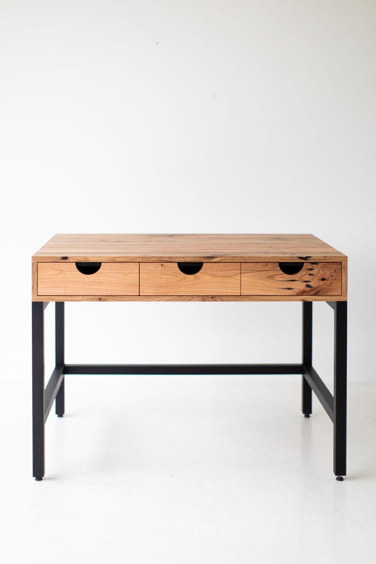 Simple Modern Desk, Reclaimed Oak and Walnut For Sale at 1stDibs ...