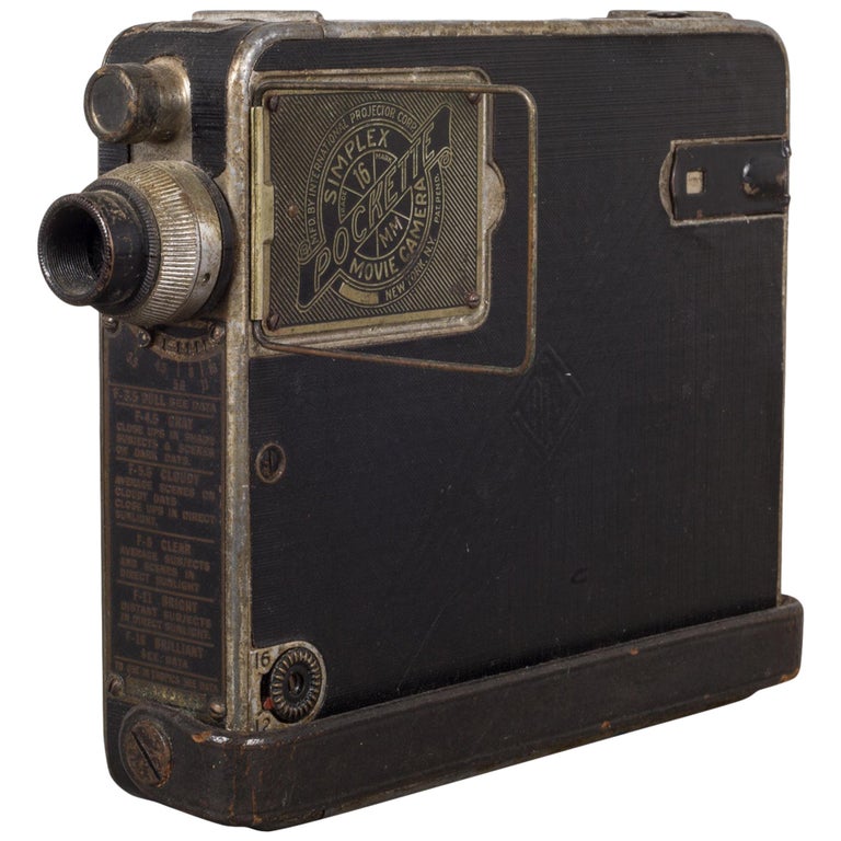 Simplex 16mm Pockette Movie Camera, circa 1930s For Sale at 1stDibs