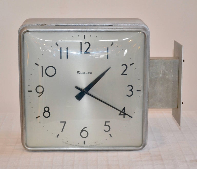 Simplex Double-Sided Clocks at 1stDibs