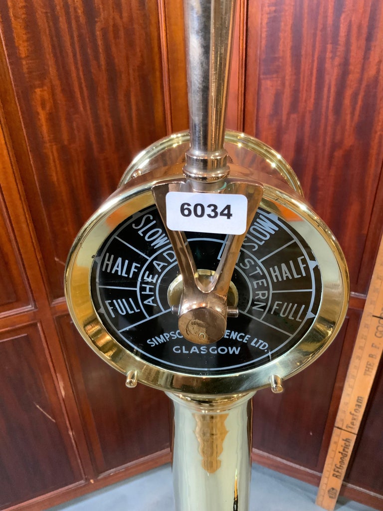 Simpson Lawrence Brass Engine Order Telegraph For Sale at 1stDibs
