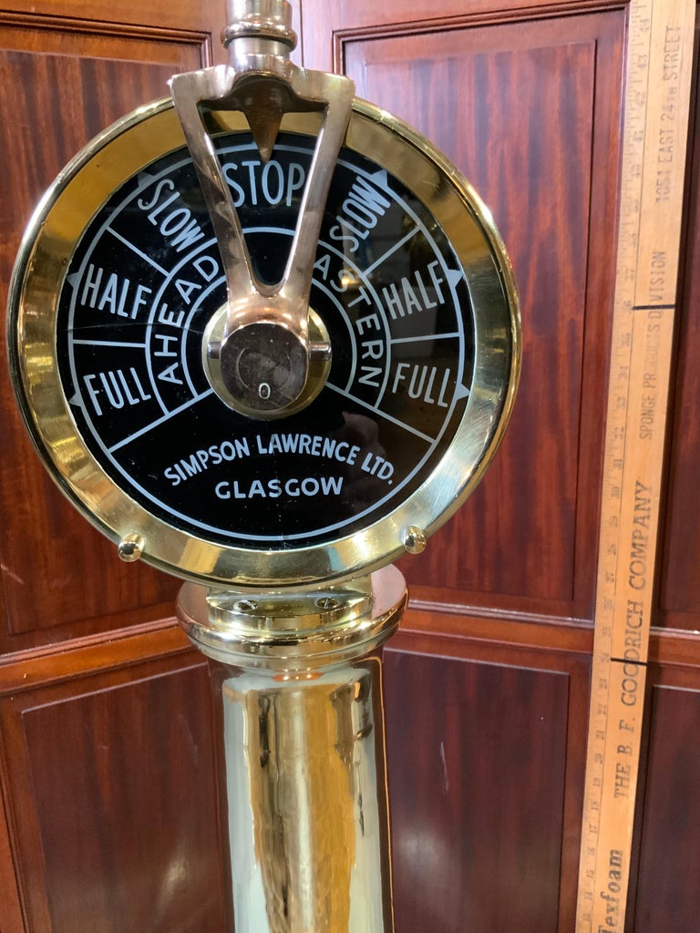 Simpson Lawrence Brass Engine Order Telegraph For Sale at 1stDibs