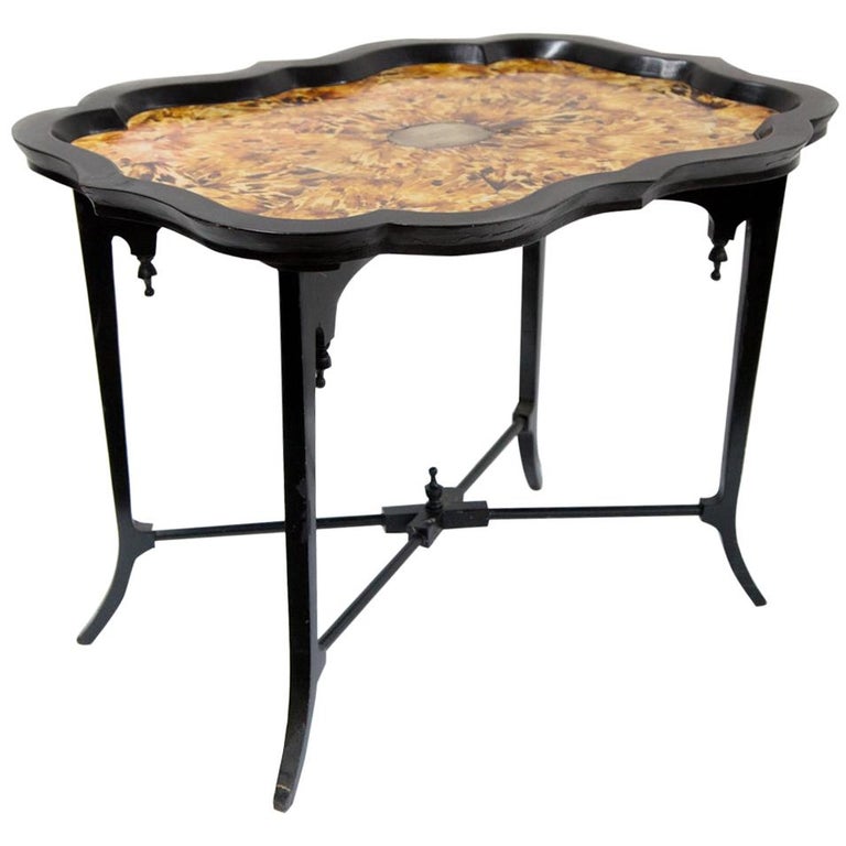 Simulated Tortoise Shell Table For Sale at 1stDibs