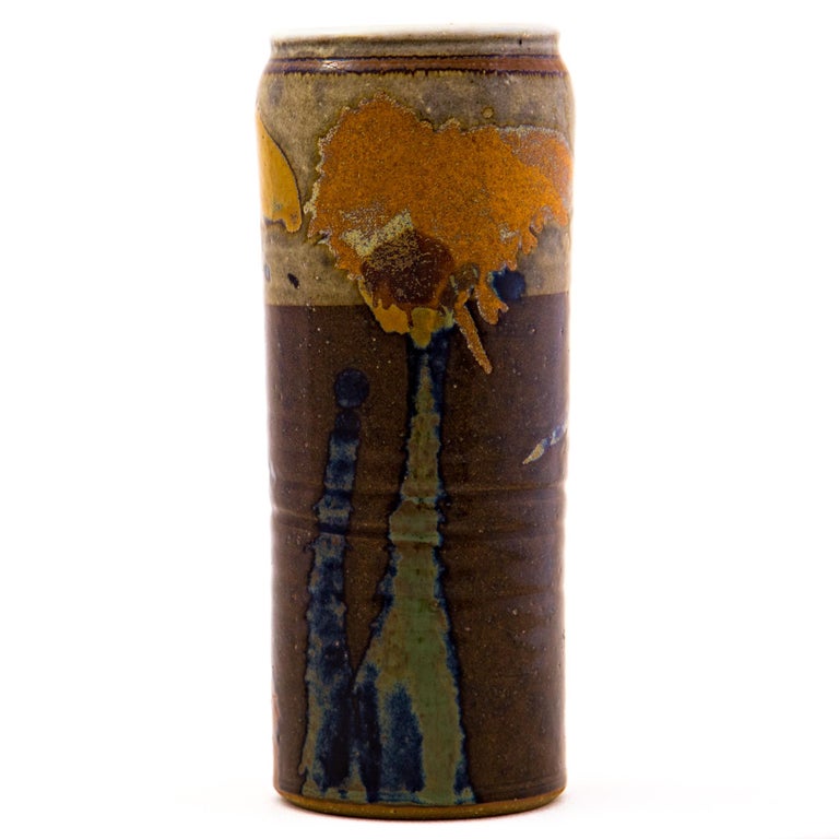 Sinclair Ashley Studio Pottery Stoneware Vase, Signed For Sale at 1stDibs