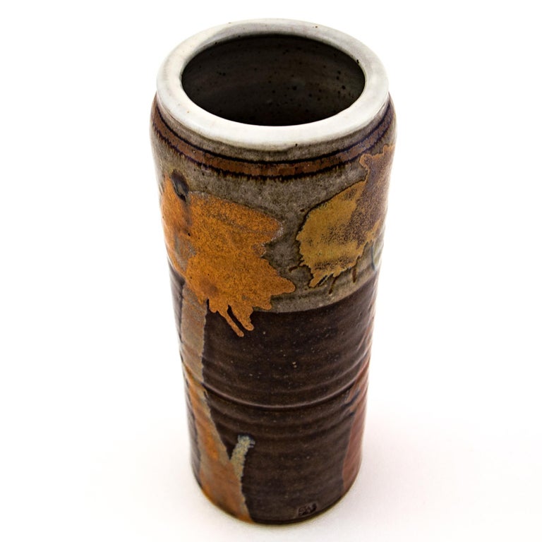 Sinclair Ashley Studio Pottery Stoneware Vase, Signed For Sale at 1stDibs