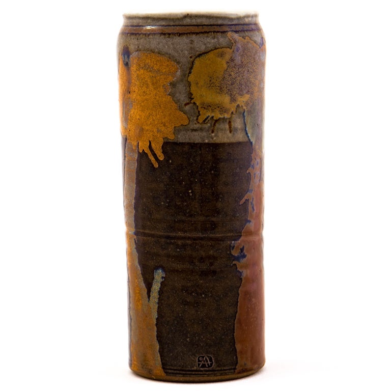 Sinclair Ashley Studio Pottery Stoneware Vase, Signed For Sale at 1stDibs