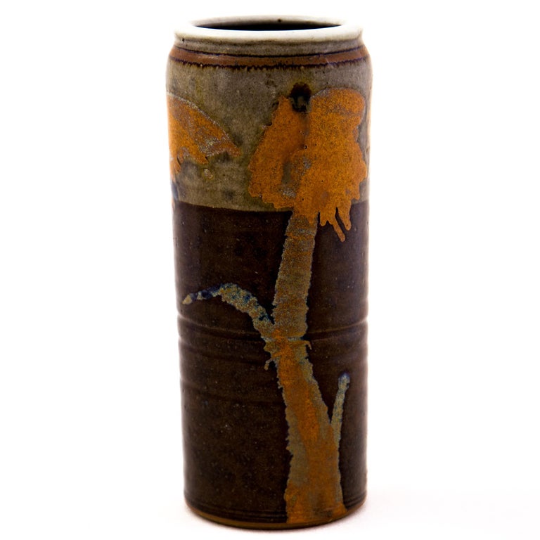 Sinclair Ashley Studio Pottery Stoneware Vase, Signed For Sale at 1stDibs