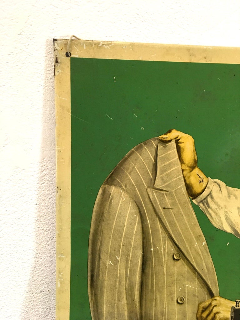 Singer Sign with Tailor and Singer Sewing Machine, 1930s For Sale at ...