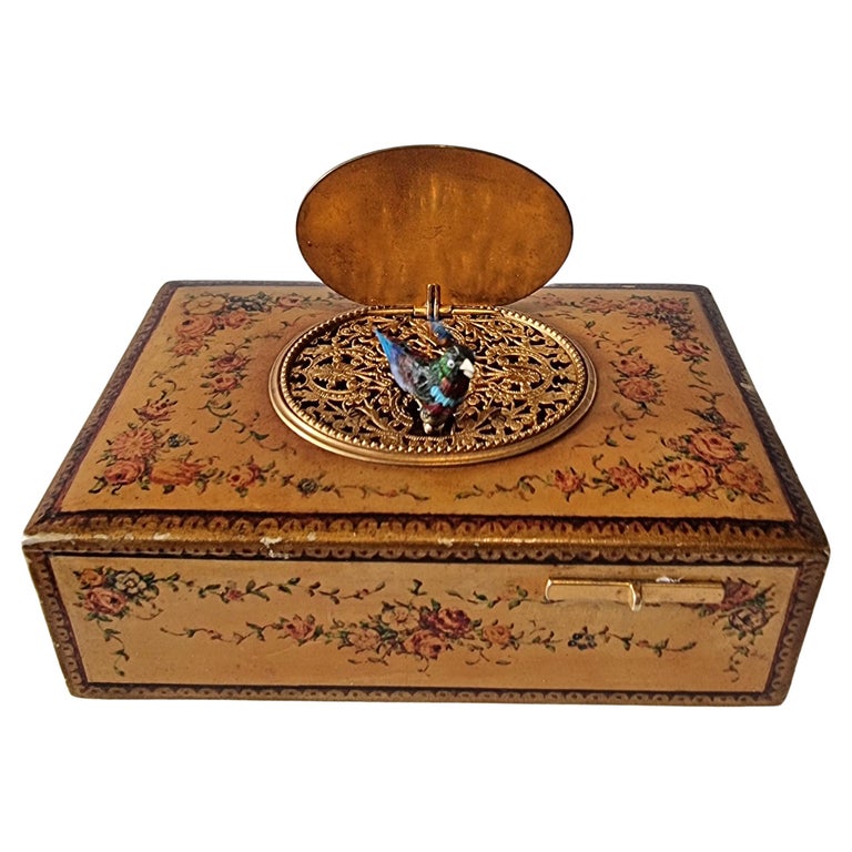 Singing bird box by E. Flajoulot retailed by Juvenia For Sale at 1stDibs