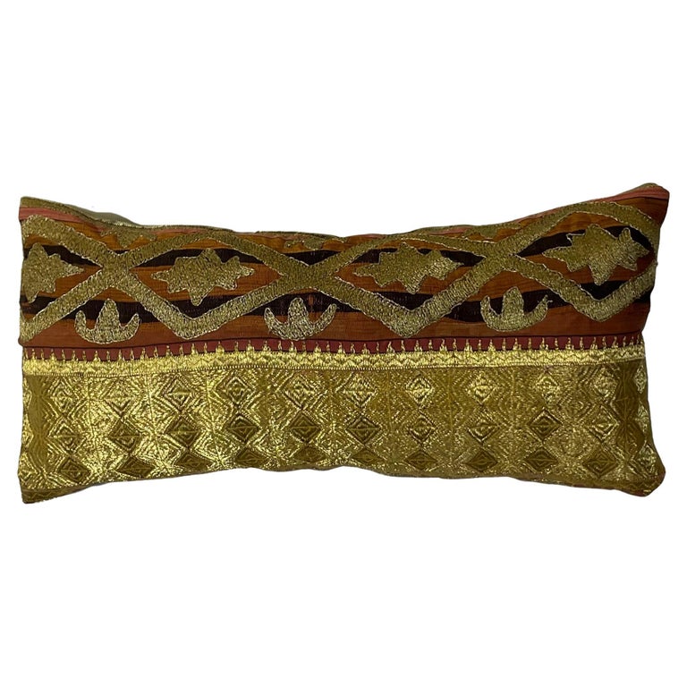 Single Antique Embroidery Textile Pillow For Sale at 1stDibs