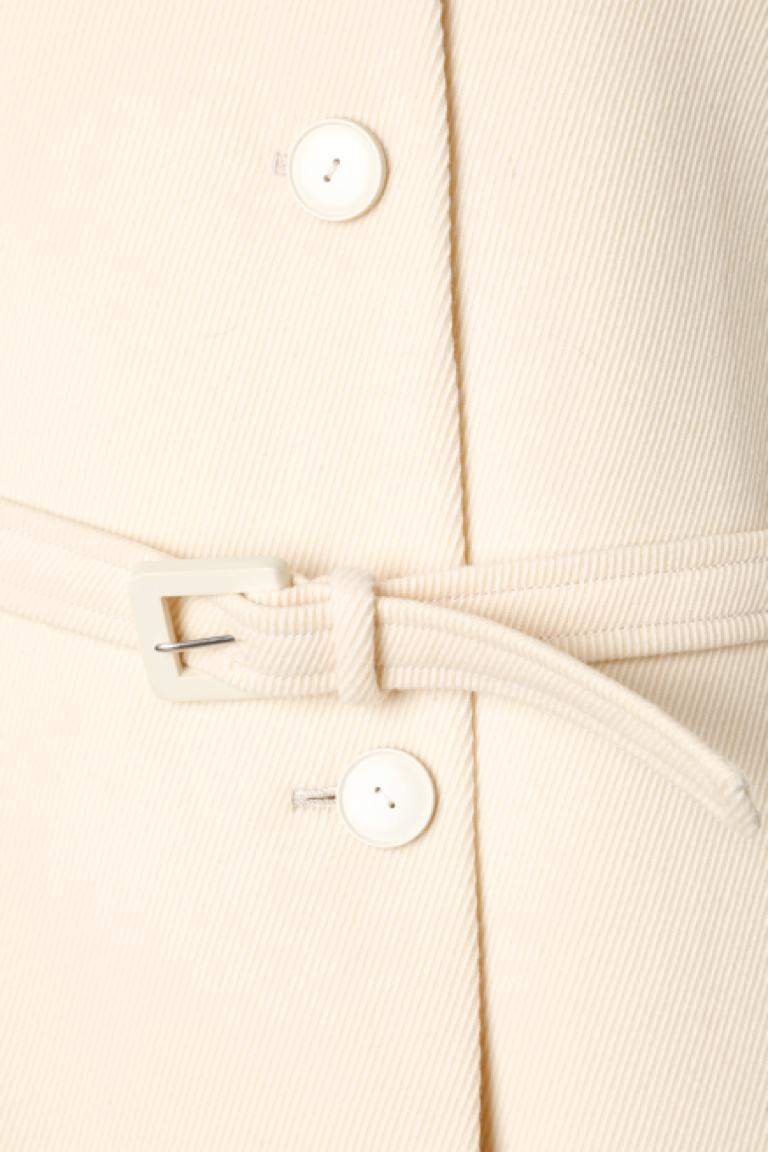 Single breasted ivory wool coat with belt Chloé For Sale at 1stDibs