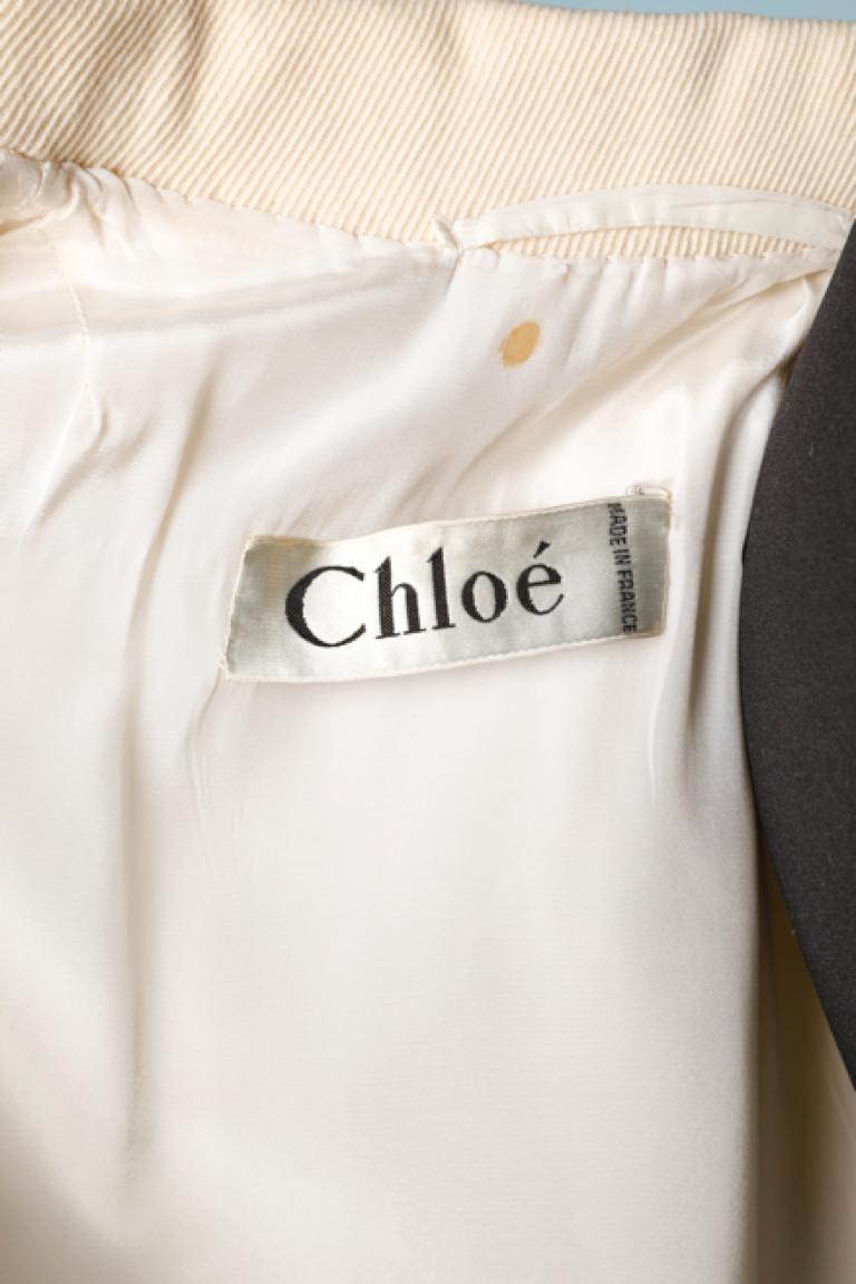 Single breasted ivory wool coat with belt Chloé For Sale at 1stDibs