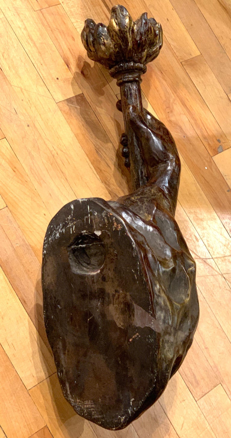 Single Bronze Clad Venetian Style Draped Arm Sconce For Sale at 1stDibs