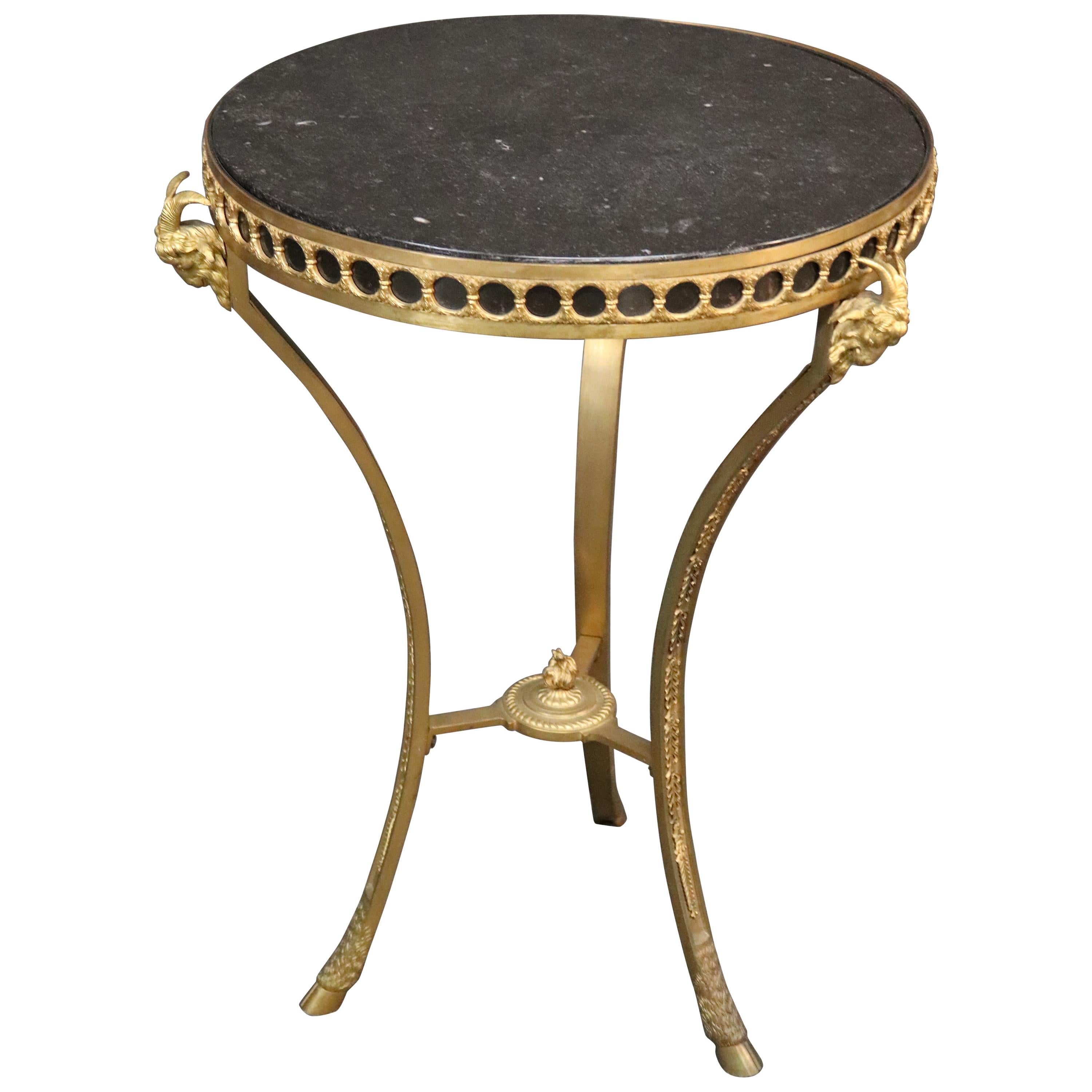 19th Century Italian Louis XIV Painted Marble-Top End Table at 1stDibs