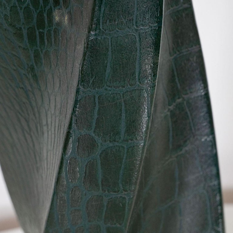 Single Crocodile Skin Twist Table Lamp For Sale at 1stDibs
