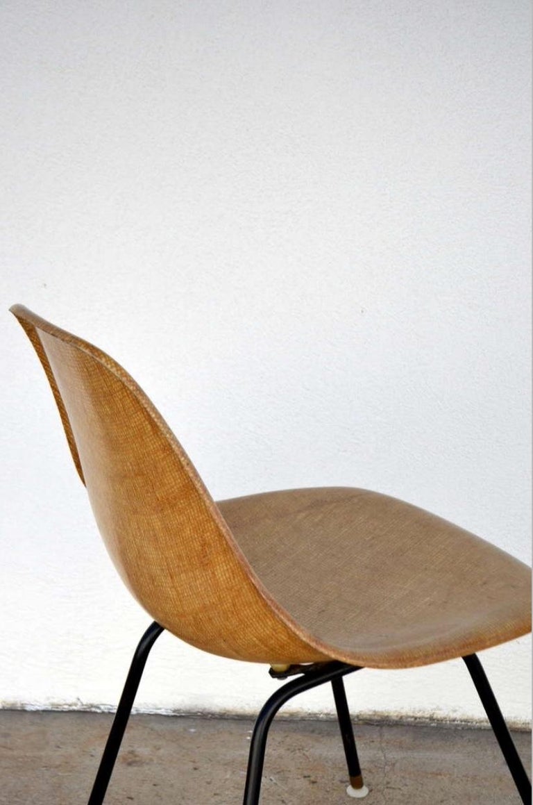 Single Fiberglass Encasted Fabric Mesh Chair For Sale at 1stDibs
