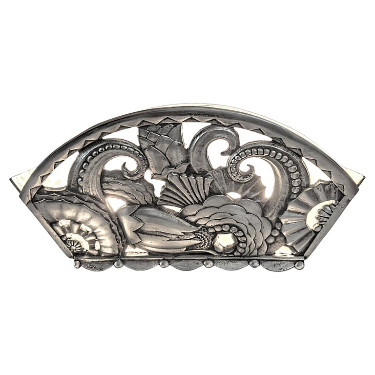 Single French Art Deco Octopus Wall Sconce For Sale at 1stDibs