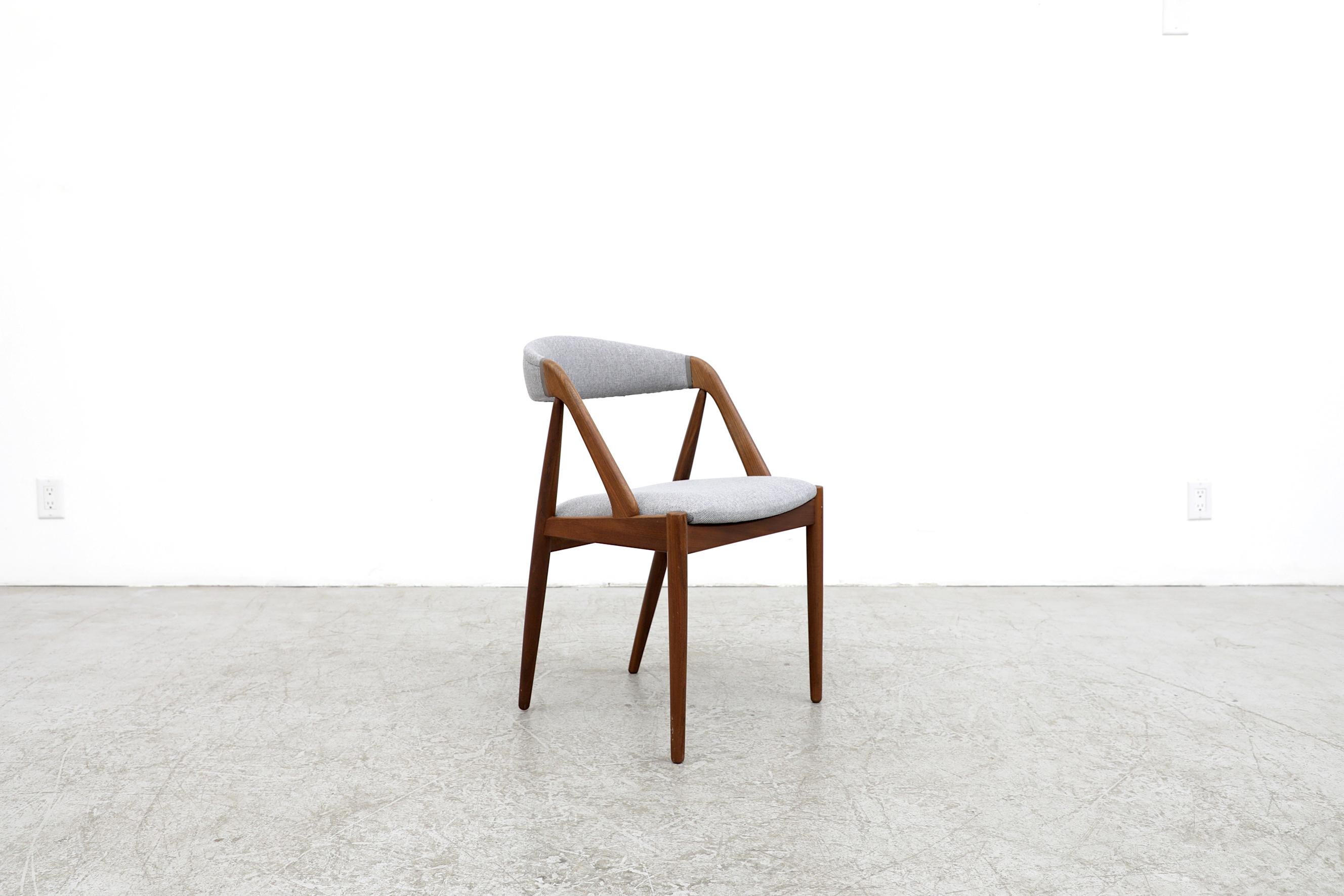 Single Kai Kristiansen 'Handy' Chair with Gray Upholstery For Sale at ...